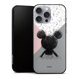 DeinDesign iPhone 16 Pro Max Handy Slim Case extra d&uuml;nn Silikon Handyh&uuml;lle schwarz H&uuml;lle Marble Disney Mickey Mouse Silikon Slim Case