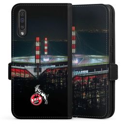 DeinDesign Galaxy A50 Handy Klapph&uuml;lle Handyh&uuml;lle aus Kunst Leder schwarz Flip Case Stadium 1. Fc K&ouml;ln Official Licensed Product Sideflip mit Lasche