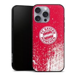 DeinDesign iPhone 16 Pro Max Handy Slim Case extra d&uuml;nn Silikon Handyh&uuml;lle schwarz H&uuml;lle Fcb Fc Bayern M&uuml;nchen Official Licensed Product Silikon Slim Case