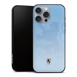 DeinDesign iPhone 16 Pro Max Handy Slim Case extra d&uuml;nn Silikon Handyh&uuml;lle schwarz H&uuml;lle Official Licensed Product Logo Tsv 1860 M&uuml;nchen Silikon Slim Case