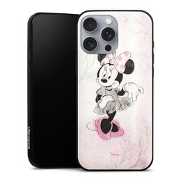DeinDesign iPhone 16 Pro Max Handy Slim Case extra d&uuml;nn Silikon Handyh&uuml;lle schwarz H&uuml;lle Vintage Minnie Mouse Disney Silikon Slim Case
