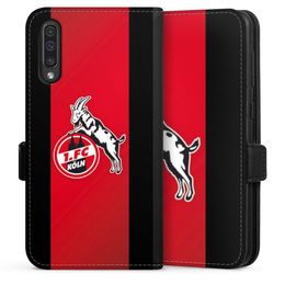 DeinDesign Galaxy A50 Handy Klapph&uuml;lle Handyh&uuml;lle aus Kunst Leder schwarz Flip Case 1. Fc K&ouml;ln Billy Goat Hennes Official Licensed Product Sideflip mit Lasche
