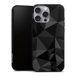 DeinDesign iPhone 16 Pro Max Handy Slim Case extra d&uuml;nn Silikon Handyh&uuml;lle schwarz H&uuml;lle Abstract Muster Geometric Silikon Slim Case