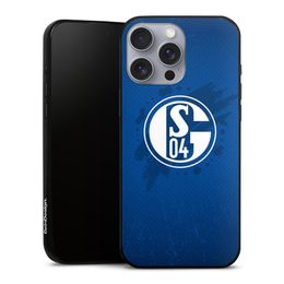 DeinDesign iPhone 16 Pro Max Handy Slim Case extra d&uuml;nn Silikon Handyh&uuml;lle schwarz H&uuml;lle Official Licensed Product Fc Schalke 04 Schalke 04 Silikon Slim Case