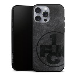 DeinDesign iPhone 16 Pro Max Handy Slim Case extra d&uuml;nn Silikon Handyh&uuml;lle schwarz H&uuml;lle Concrete 1. Fc Kaiserslautern 1. Fck Silikon Slim Case