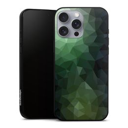 DeinDesign iPhone 16 Pro Max Handy Slim Case extra d&uuml;nn Silikon Handyh&uuml;lle schwarz H&uuml;lle Tarnmuster Geometric Mosaic Silikon Slim Case