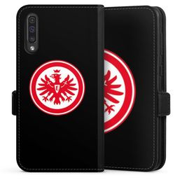 DeinDesign Galaxy A50 Handy Klapph&uuml;lle Handyh&uuml;lle aus Kunst Leder schwarz Flip Case Sge Eintracht Frankfurt Eagle Sideflip mit Lasche