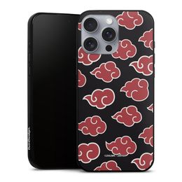 DeinDesign iPhone 16 Pro Max Handy Slim Case extra d&uuml;nn Silikon Handyh&uuml;lle schwarz H&uuml;lle Naruto Shippuden Pattern Akatsuki Silikon Slim Case