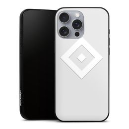 DeinDesign iPhone 16 Pro Max Handy Slim Case extra d&uuml;nn Silikon Handyh&uuml;lle schwarz H&uuml;lle Hsv Hamburger Sv Coat Of Arms Silikon Slim Case