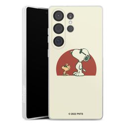 DeinDesign Galaxy S25 Ultra Handy Silikon H&uuml;lle Case transparent Handyh&uuml;lle Snoopy Official Licensed Product Kindheit Silikon Case