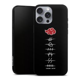 DeinDesign iPhone 16 Pro Max Handy Slim Case extra d&uuml;nn Silikon Handyh&uuml;lle schwarz H&uuml;lle Naruto Shippuden Official Licensed Product Akatsuki Silikon Slim Case