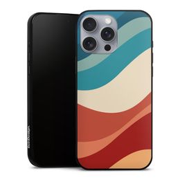 DeinDesign iPhone 16 Pro Max Handy Slim Case extra d&uuml;nn Silikon Handyh&uuml;lle schwarz H&uuml;lle Ombre Wave Colour Silikon Slim Case