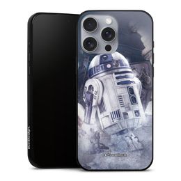 DeinDesign iPhone 16 Pro Max Handy Slim Case extra d&uuml;nn Silikon Handyh&uuml;lle schwarz H&uuml;lle Robot Merchandise Star Wars Silikon Slim Case
