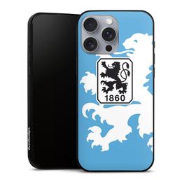 DeinDesign iPhone 16 Pro Max Handy Slim Case extra d&uuml;nn Silikon Handyh&uuml;lle schwarz H&uuml;lle Coat Of Arms Tsv 1860 M&uuml;nchen Official Licensed Product Silikon Slim 