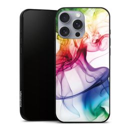 DeinDesign iPhone 16 Pro Max Handy Slim Case extra d&uuml;nn Silikon Handyh&uuml;lle schwarz H&uuml;lle Rainbow Colour Water Silikon Slim Case