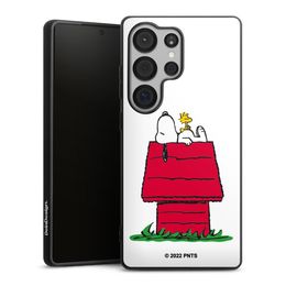 DeinDesign Galaxy S25 Ultra Handy Premium Silikon H&uuml;lle Handyh&uuml;lle schwarz Case Snoopy Peanuts Official Licensed Product Silikon Premium Case