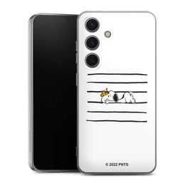 DeinDesign Galaxy S25 Handy Silikon H&uuml;lle Case transparent Handyh&uuml;lle Snoopy Dog Peanuts Silikon Case