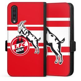 DeinDesign Galaxy A50 Handy Klapph&uuml;lle Handyh&uuml;lle aus Kunst Leder schwarz Flip Case Official Licensed Product Coat Of Arms 1. Fc K&ouml;ln Sideflip mit Lasche