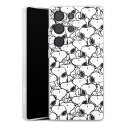 DeinDesign Galaxy S25 Ultra Handy Silikon H&uuml;lle Case transparent Handyh&uuml;lle Peanuts Snoopy Muster Silikon Case