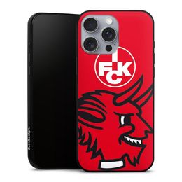 DeinDesign iPhone 16 Pro Max Handy Slim Case extra d&uuml;nn Silikon Handyh&uuml;lle schwarz H&uuml;lle Devil 1. Fc Kaiserslautern 1. Fck Silikon Slim Case