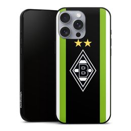 DeinDesign iPhone 16 Pro Max Handy Slim Case extra d&uuml;nn Silikon Handyh&uuml;lle schwarz H&uuml;lle Logo Gladbach Borussia M&ouml;nchengladbach Silikon Slim Case