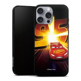 DeinDesign iPhone 16 Pro Max Handy Slim Case extra d&uuml;nn Silikon Handyh&uuml;lle schwarz H&uuml;lle Official Licensed Product Cars Lightning Mcqueen 95 Silikon Slim Case