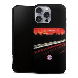 DeinDesign iPhone 16 Pro Max Handy Slim Case extra d&uuml;nn Silikon Handyh&uuml;lle schwarz H&uuml;lle Fcb Fc Bayern M&uuml;nchen Stadium Silikon Slim Case