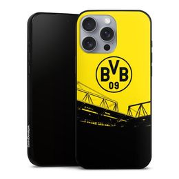 DeinDesign iPhone 16 Pro Max Handy Slim Case extra d&uuml;nn Silikon Handyh&uuml;lle schwarz H&uuml;lle Merchandise Bvb Borussia Dortmund Silikon Slim Case