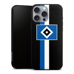 DeinDesign iPhone 16 Pro Max Handy Slim Case extra d&uuml;nn Silikon Handyh&uuml;lle schwarz H&uuml;lle Hamburger Sv Transparent Hsv Silikon Slim Case
