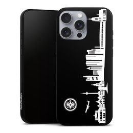 DeinDesign iPhone 16 Pro Max Handy Slim Case extra d&uuml;nn Silikon Handyh&uuml;lle schwarz H&uuml;lle Eintracht Frankfurt Sge Skyline Silikon Slim Case