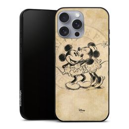 DeinDesign iPhone 16 Pro Max Handy Slim Case extra d&uuml;nn Silikon Handyh&uuml;lle schwarz H&uuml;lle Minnie Mouse Vintage Mickey Mouse Silikon Slim Case