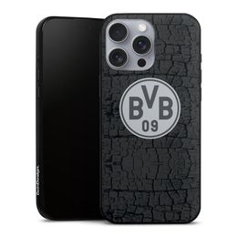 DeinDesign iPhone 16 Pro Max Handy Slim Case extra d&uuml;nn Silikon Handyh&uuml;lle schwarz H&uuml;lle Jersey Borussia Dortmund Bvb Silikon Slim Case