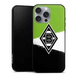 DeinDesign iPhone 16 Pro Max Handy Slim Case extra d&uuml;nn Silikon Handyh&uuml;lle schwarz H&uuml;lle Borussia M&ouml;nchengladbach Bmg Official Licensed Product Silikon Slim Case