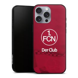 DeinDesign iPhone 16 Pro Max Handy Slim Case extra d&uuml;nn Silikon Handyh&uuml;lle schwarz H&uuml;lle Official Licensed Product 1. Fc N&uuml;rnberg Bundesliga Silikon Slim Case