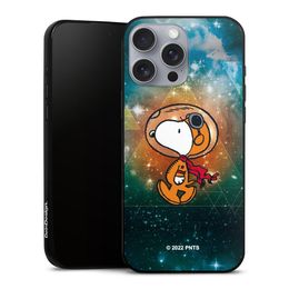 DeinDesign iPhone 16 Pro Max Handy Slim Case extra d&uuml;nn Silikon Handyh&uuml;lle schwarz H&uuml;lle Official Licensed Product Snoopy Astronaut Silikon Slim Case