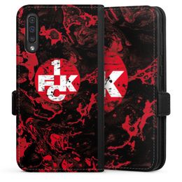 DeinDesign Galaxy A50 Handy Klapph&uuml;lle Handyh&uuml;lle aus Kunst Leder schwarz Flip Case 1. Fc Kaiserslautern 1. Fck Logo Sideflip mit Lasche