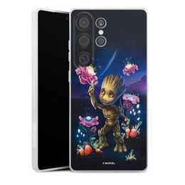 DeinDesign Galaxy S25 Ultra Handy Silikon H&uuml;lle Case transparent Handyh&uuml;lle Baby Groot Marvel Guardians Of The Galaxy Silikon Case
