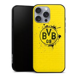 DeinDesign iPhone 16 Pro Max Handy Slim Case extra d&uuml;nn Silikon Handyh&uuml;lle schwarz H&uuml;lle Official Licensed Product Bvb Borussia Dortmund Silikon Slim Case