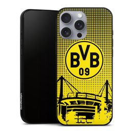 DeinDesign iPhone 16 Pro Max Handy Slim Case extra d&uuml;nn Silikon Handyh&uuml;lle schwarz H&uuml;lle Bvb Stadium Borussia Dortmund Silikon Slim Case