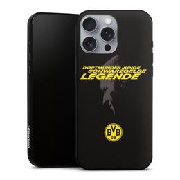 DeinDesign iPhone 16 Pro Max Handy Slim Case extra d&uuml;nn Silikon Handyh&uuml;lle schwarz H&uuml;lle Borussia Dortmund Bvb Marco Reus Silikon Slim Case