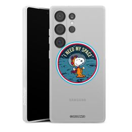 DeinDesign Galaxy S25 Ultra Handy Silikon H&uuml;lle Case transparent Handyh&uuml;lle Peanuts Weltall Snoopy Silikon Case
