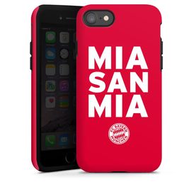 DeinDesign iPhone SE (2022) Handy Panzer Handyh&uuml;lle robuste Outdoor H&uuml;lle Schutzh&uuml;lle matt Fc Bayern M&uuml;nchen Mia San Mia Fcb Tough Case