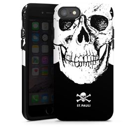 DeinDesign iPhone SE (2022) Handy Panzer Handyh&uuml;lle robuste Outdoor H&uuml;lle Schutzh&uuml;lle matt Totenkopf Official Licensed Product Fc St. Pauli Tough Case