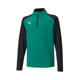 Puma Sportsweatshirt 'Liga' Jungen Größe 164 grün / schwarz