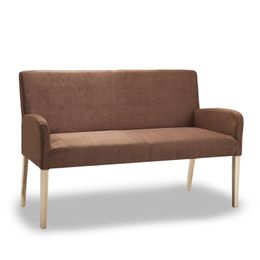 Empinio24 Sitzbank aus Microfaser 183 cm mit Holzgestell Alfo