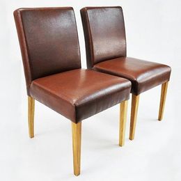 Empinio24 Esszimmerstuhl aus Kunstleder mit Holzgestell Alfo