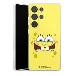 DeinDesign Galaxy S25 Ultra Handy Silikon H&uuml;lle Case transparent Handyh&uuml;lle Official Licensed Product Kindheit Spongebob Silikon Case