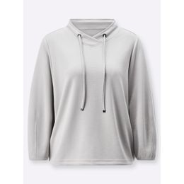 WITT Damen Sweatshirt im softweichen Modal-Mix, hellgrau, Gr&ouml;&szlig;e 36