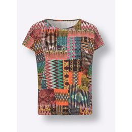 Heine Witt Damen Print-Shirt in Viskose-Qualit&auml;t, terra-rot-bedruckt, Gr&ouml;&szlig;e 38