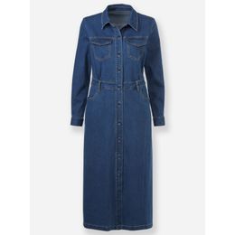 Heine Witt Damen Jeanskleid mit Knopfleiste, blue-bleached, Gr&ouml;&szlig;e 40